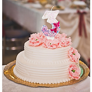 Birthday Candle 9,Rose Butterfly Number 9 Candle for Cake Pink Birthday Candles Number 9 Women Girl Party Supplies