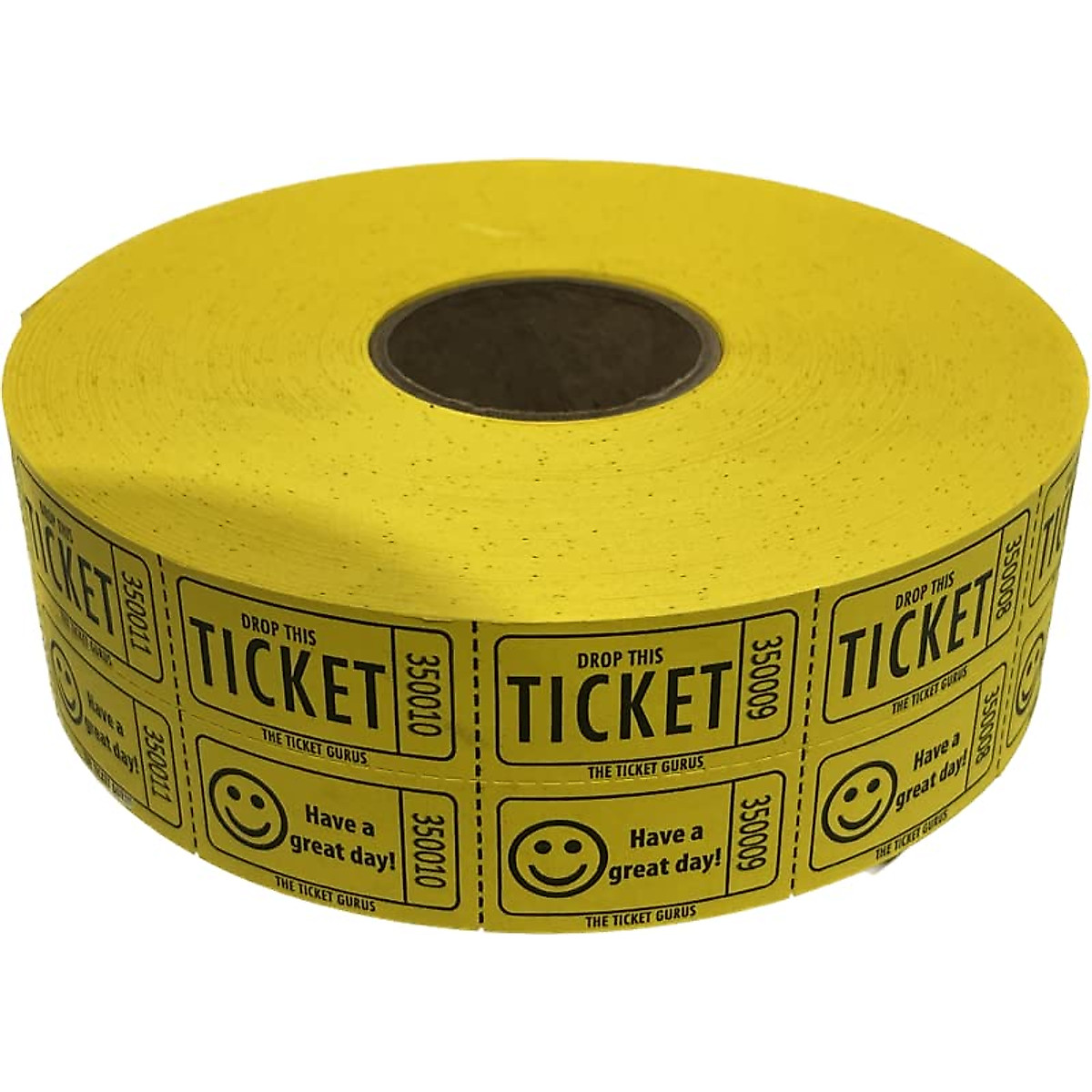 The Ticket Gurus Double Smile Raffle tickets-2000 Double Tickets/roll (4 Random Colors)