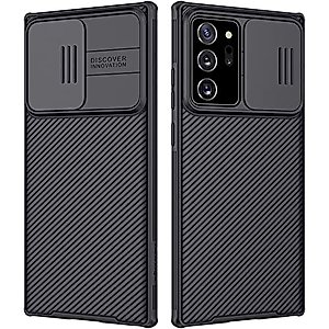 Nillkin Samsung Galaxy Note 20 Ultra Case, Slim Note 20 Ultra Protective Case with Slide Camera Cover Hard PC and TPU Ultra Thin Anti-Scratch Phone Case for Galaxy Note 20 Ultra 5g 6.9'' Black