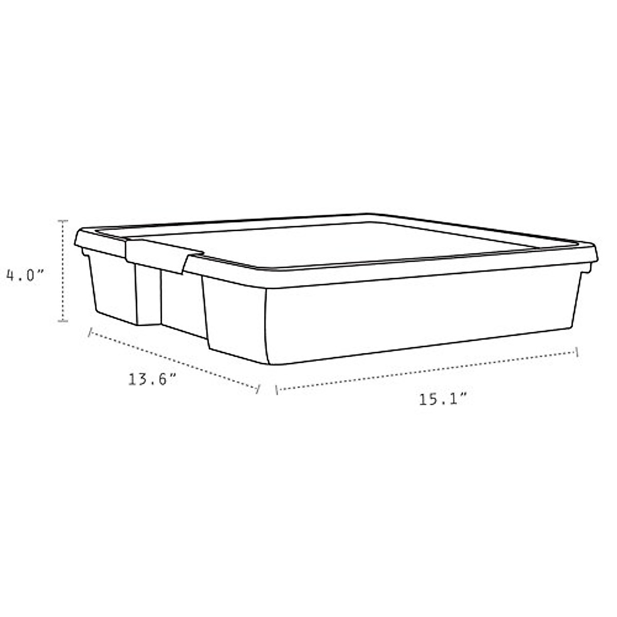 Storex Classroom Student Project Box, 15.25 x 13.25 x 3.25 inches , Assorted Tints, 5-Pack (63202U05C), standard sized