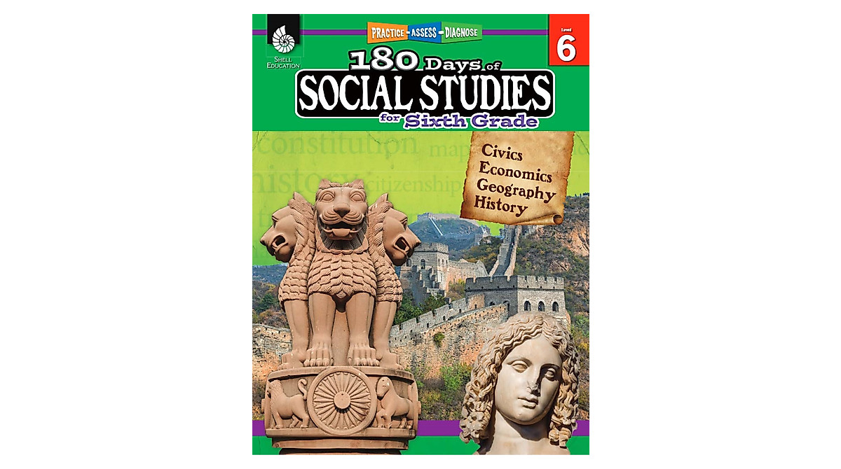 180 Days Social Studies Civics Practice Workbook for 6th Grade