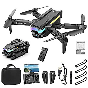 Mini Foldable Drone with Dual Fpv Camera 4k HD Remote Control Toys Gifts for Boys Girls with Altitude Hold Headless Mode One Key Start Drone