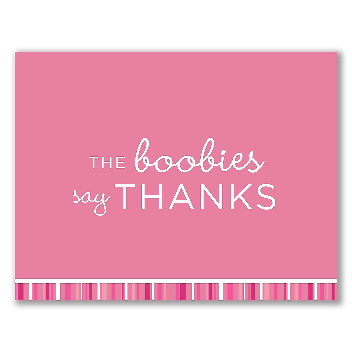 Two Poodle Press 20 Card Variety Pack - Breast Cancer Support Modern Pink Ribbon Thank You Cards in 4 Designs, Printed on 100% Recycled Stock - For Charity Events, Runs, Walks and 3-Day