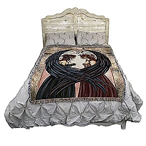 Pure Country Weavers Sisters Fairy Blanket by Amy Brown - Fantasy Gift Tapestry Throw Woven from Cotton - Made in The USA (72x54)
