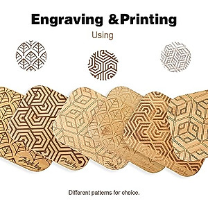 Delight King Glass Containers with Bamboo Lids, Set of 4 Glass Food Storage Containers with Wooden Lids, Non Toxic, Non Plastic, Fridge and Microwave Safe, Eco Friendly, Leaf Printed Wood Lid Design