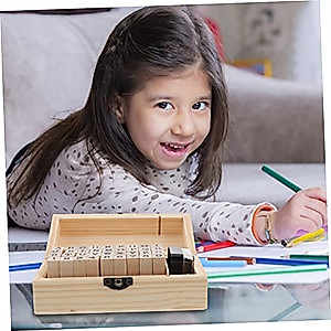 Letter Flash Cards 1 Set Hand Stamp Scrapbook for Stamps Wooden Stamps for Wood DIY Letter Flash Cards Craft Sets Stamps Set Hand Account Stamp Stamper Seals Small Card Kits