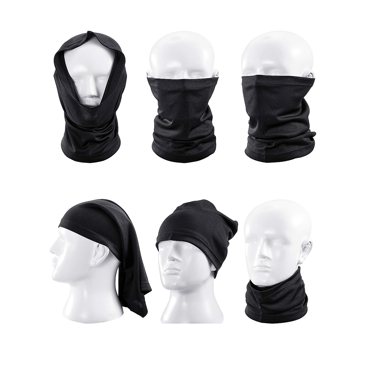 4 Pieces Summer Neck Gaiter Bandana Face Scarf Mask Sun Protection Thin Breathable Neck Gaiter for Men Women Cycling Running