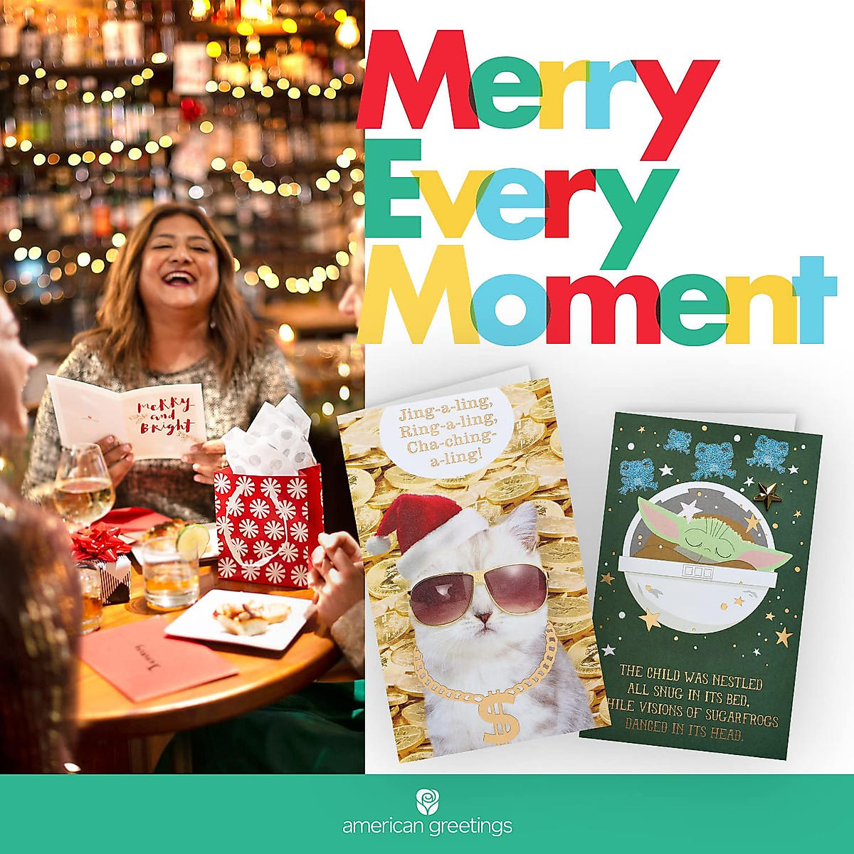 American Greetings 10.375'' Christmas Goodie Bags, Snowman and Snowflakes (16 Bags)