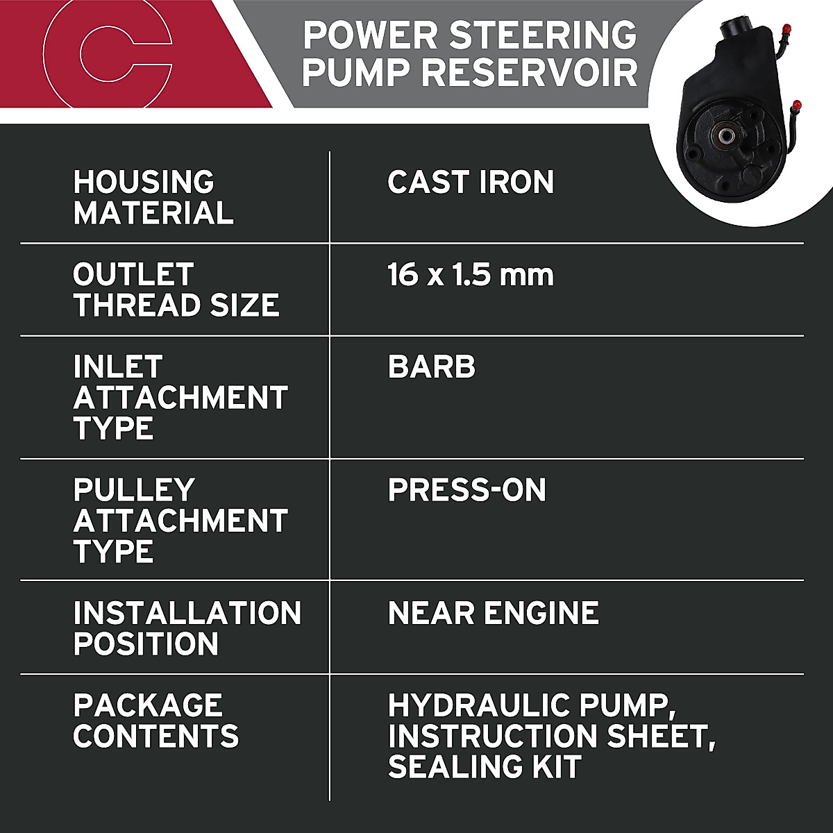 A1 Cardone 20-8760 Remanufactured Power Steering Pump with Reservoir (Renewed)