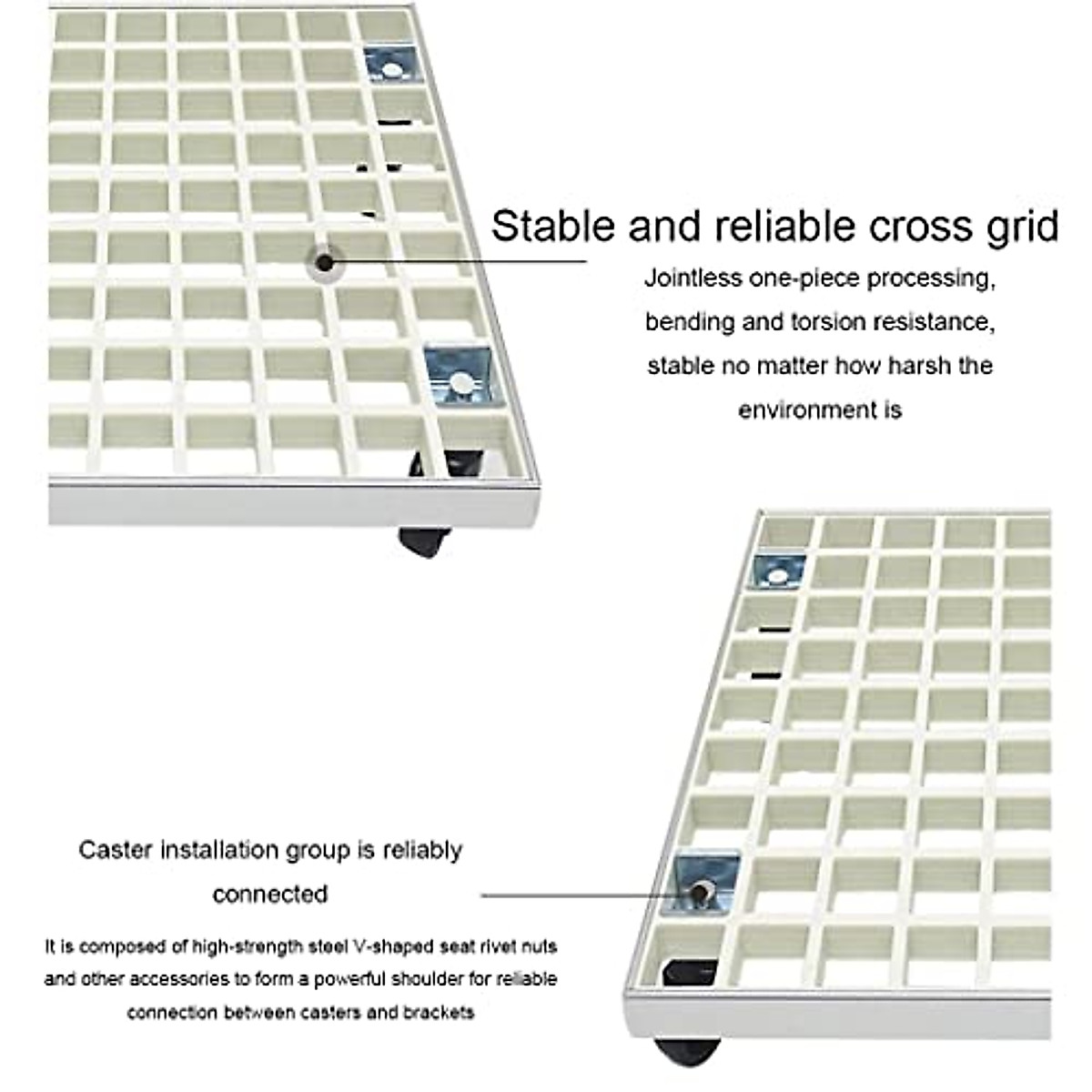 GVILTY Plant Caddy with Wheels Heavy Duty,Rolling Plant Stand 330lb Capacity, Outdoor Planter Caddies Large Flower Pot Mover Plant Dolly Holder Planter Trolley Casters black-46cm/18in
