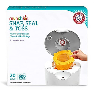 Munchkin Arm & Hammer Diaper Pail Refill Bags 10-Count Pack of 2