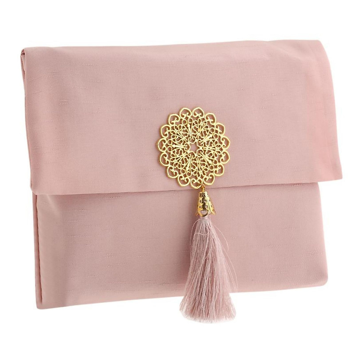 Prien Muslim Prayer Rug with Tasbih and Portable Bag, Muslim Gift for Women Men, Mubarak Islamic Box, Soft Mat Islam Gifts Set, Turkish Sajadah for Ramadan, Eid, Hajj, Travel, Pray (Powder Pink)