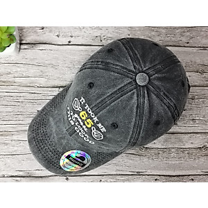 Hepandy It Took Me 65 Years to Look This So Good Hat, Funny Adjustable Embroidery 65th Birthday Baseball Cap Washed Dad Hat