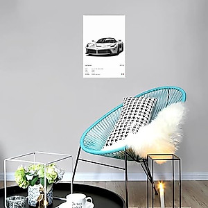 Car Poster Ferrari F40 Supercar Posters Racing Car Canvas Wall Art For Boy's Bedroom SuperCar Wall Decor Unframe-style 16x24inch(40x60cm)