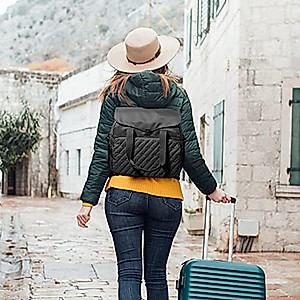 Anfeichen Insulated Lunch Bag Women For Work,Leakproof Lunch Box for Men Large Lunch Tote Bag,Embroidered Cooler Bag with Shoulder Strap (Black)