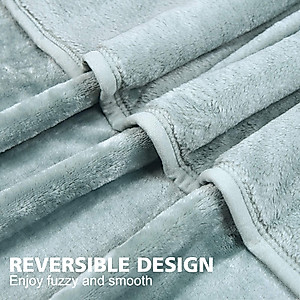 EIUE Fleece Blanket,Soft Throw Blankets for Couches and Sofa,Lightweight Twin Size Blankets for Bed(Grey,60x80 inches)