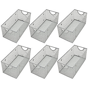 YBM Home Wire Mesh Storage Basket Organizer for CD and DVDs - 6 Pack