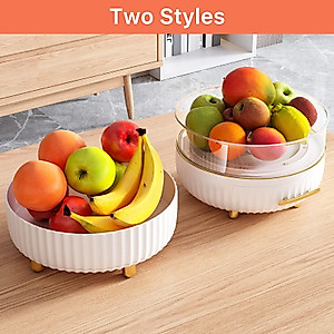 Saclsocs 2-Pack Makeup Organizer for Dresser, Perfume Tray, Hair Product Organizer, Lotion Organizer, 360 Degree Rotating Lazy Susan Cosmetic Storage, One-Tier, White