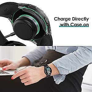 3 Pack Galaxy Watch 5/Galaxy Watch 4 Screen Protector 40mm, QIBOX Soft TPU Protective Case Accessories Compatible with Samsung Galaxy Watch 5 & Watch4, 40mm [Ultra-Thin] [All-Around]