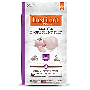 Instinct Limited Ingredient Diet Grain Free Recipe with Real Rabbit Natural Dry Cat Food, 4.5 lb. Bag