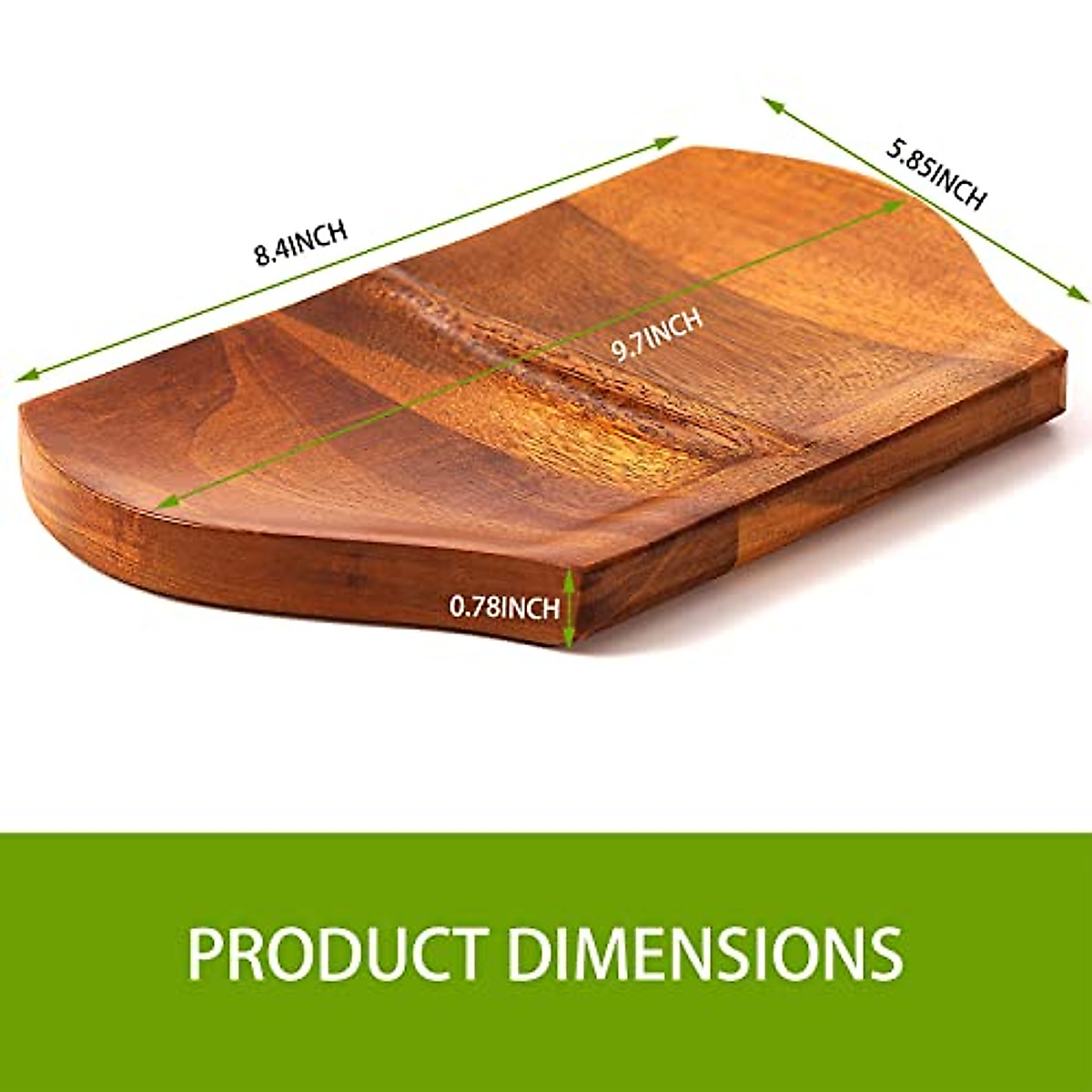 Acacia Spoon Rest, Double Spoon Rest For Stove Top,Handmade Wooden Spoon Rest for Kitchen, Wooden Spoon Holder for Kitchen Counter, With Non Slip Silicone Feet,Perfect gift for mother's day