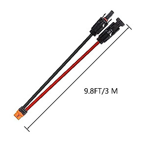 CERRXIAN 9.8FT/3M 12AWG Solar Panel Connector to XT60i Female Solar Panel Power Cable for Solar Panel,RV Portable Power Station,Portable Power Station,Lipo Battery