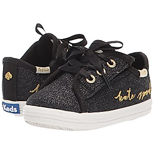Keds Baby Kickstart Crib Sneaker, Black, 3 US Unisex Infant