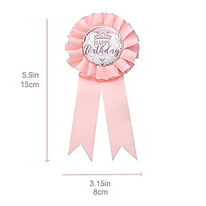 JunyRuny Dirty 30 Birthday Decorations for Her Birthday Sash and Tiara Rose Gold Crown Birthday Gifts for Women 30-Year-Old Happy Birthday Decorations 30th Birthday Party Favor Supplies