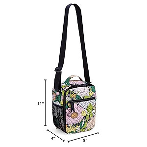 Vera Bradley Women's Cotton Deluxe Lunch Bunch Lunch Bag, Bloom Boom - Recycled Cotton, One Size