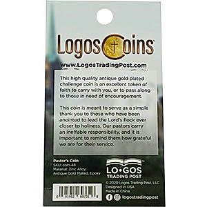 Pastors Coin, Pastor Appreciation Gift for Men and Women, Preacher Gifts, Humble Servant Token for Ministers, for Pastors Wife, Bishops, and Priests, Christian Religious Prayer Token