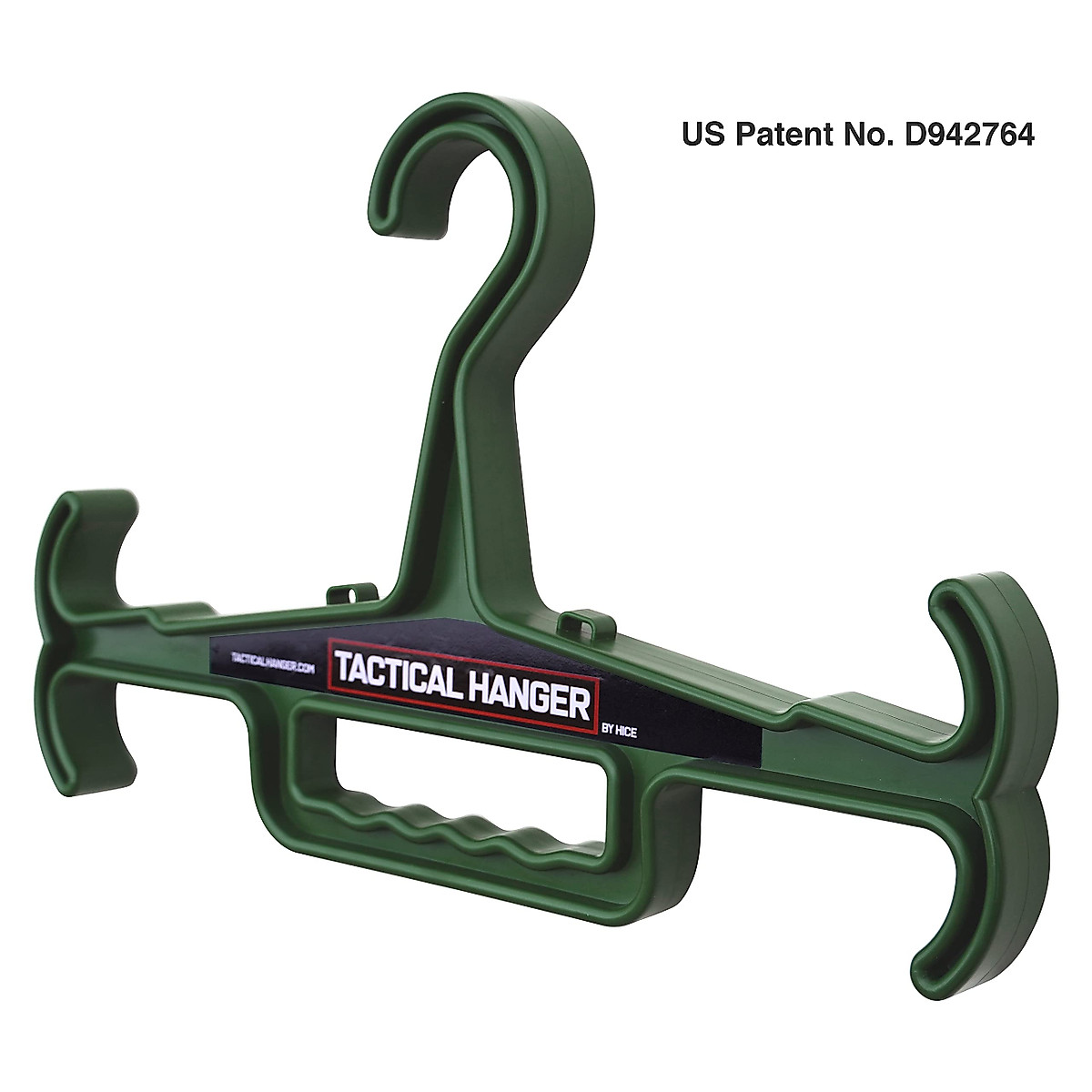 Tactical Hanger by HICE | Original Heavy Duty Standard Hanger | 200 lb Load Capacity | Durable High Impact Resin | Body Armor, Tactical, Police, Military Gear, Scuba, Survival Equipment (Dark Green)