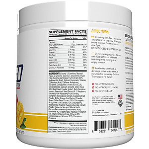 EHP Labs OxyShred Pre Workout Powder - Preworkout Powder with L Glutamine & Acetyl L Carnitine, Energy Boost Drink - Mango, 60 Servings