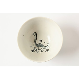 Mino ware Japanese Ceramics Rice Bowl Various Dinosaur Matte Finish made in Japan (Japan Import) GBC002