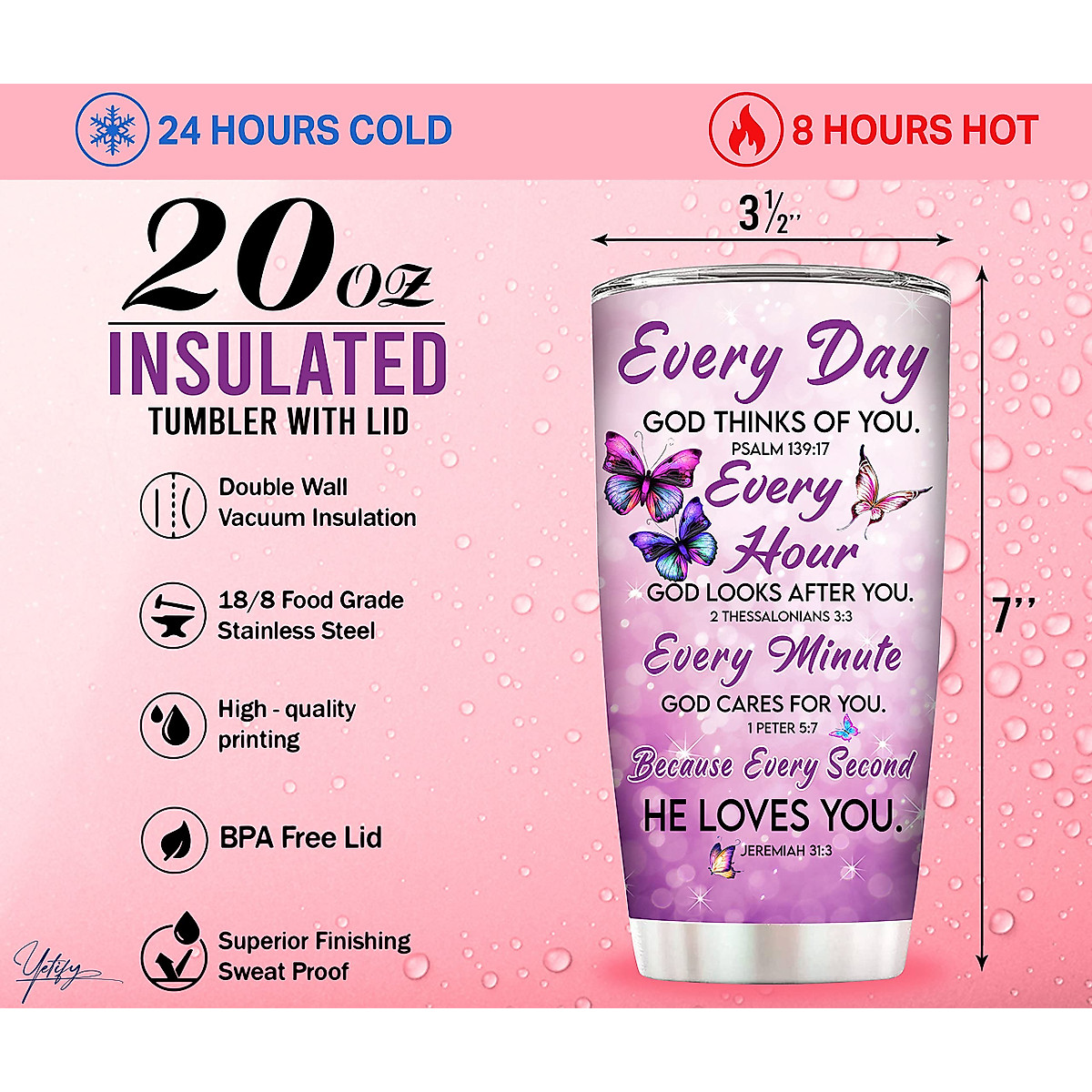 Mothes Day Gifts for Women, Mom from Daughter, Son, Kids - Religious Gifts for Women of Faith - Christian Gifts for Women Mom Friends - Inspirational Gifts for Women - Spiritual Gifts 20oz Tumbler