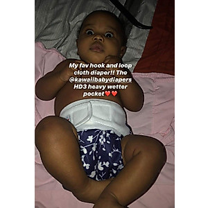 KaWaii Baby One Size HD3 Pocket Cloth Diapers, Best Daycare Nappies, Washable, Reusable, Leakfree, Unisex, Pack of 12 Diapers