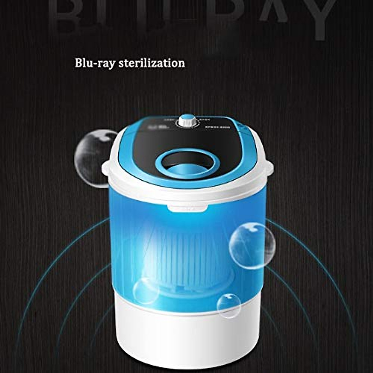 ZLXDP Mini Washing Machine Automatic Women Children Clothes Cleaner Dehydrated Mini Tube Wash Single Cylinder Washing Machine (Color : D)