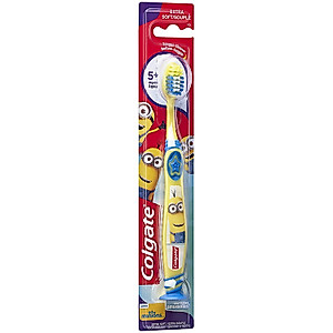 Colgate Kids Extra Soft Toothbrush with Suction Cup, Minions, 1 Count