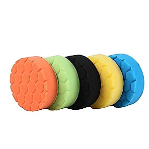 Lavino Spta 3 Inch (80mm) Buffing Pad Polishing Pad Buffer Polish Pads Kit for Car Polisher DIY Quality Select Color - (Color: Green)