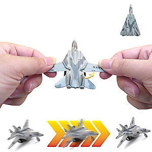 12 in 1 Model Airplane Toys Set Die Cast Metal Military Themed Fighter Jets Mini Air Force Kids Playset