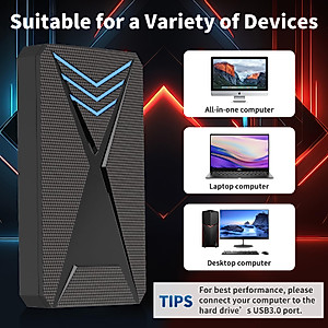 2T Retro Gaming Console HDD, Emulator Hard Drive, Emulator Console with Built-in 4280 Retro Play Games, 18 Emulator, Plug & Play Video Game Consoles for Win 8.1/10/11, Support for Adding Games