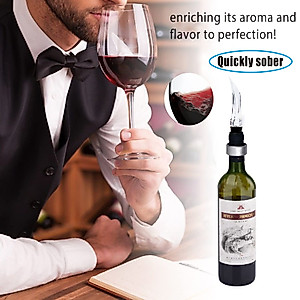2 Pack Portable Wine Aerator Pourer Spout,Premium Red Wine Air Aerator Prevents Drips & Spills,Suitable for Most Wine Bottles
