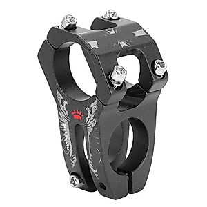 Yosoo Health Gear Bike Stem, Wake Bike Stem, 31.8 Stem Road Bike, Mountain Bike Stem, Bar Stem, Handlebar Stem Riser for, Mountain Bike, Road Bike, BMX (Black)