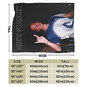 Drew Starkey Ultra-Soft Micro Fleece Throw Blanket Warm Comfortable Versatile Blanket for Sofa and Travel