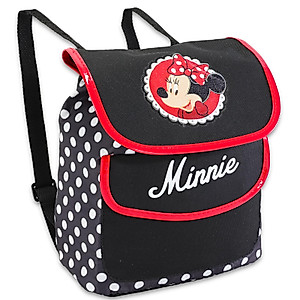 Fast Forward Minnie Mouse Backpack for Girls Set - 2 Pack Bundle with 12” Minnie Mouse Preschool Mini Backpack and Minnie Drawstring Bag | Minnie Backpack