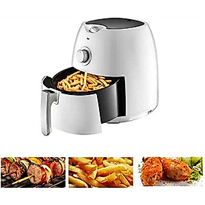 Air Fryer for Home Use 4.5L Electric Fryer LED Touch Screen Oven French Fries Machine Double Pot Large Capacity with Timing Function White Every Family