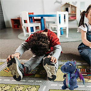 YUKOUQIAN Dragon Stuffed Animal Cute Dragon Plush Doll Toy 10 inch for Girls Boys Christmas (Dragon Black 25cm)