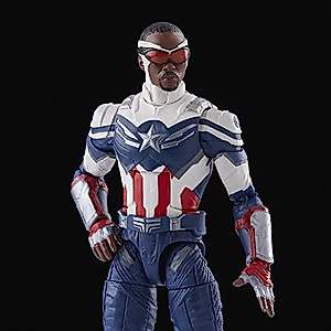 Marvel Legends Series Captain America 2-Pack Steve Rogers and Sam Wilson MCU 6-Inch Figures, 7 Accessories