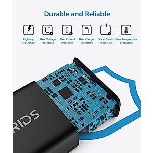 USB C Wall Charger, 4-Port 100W GaN USB C Charger, LIBRIDS Foldable PD 3.0 Fast Charger Block Power Adapter Compatible for MacBook Pro Air, iPhone 13 Pro max/12 Pro, Galaxy S20, USB-C Laptops, Black