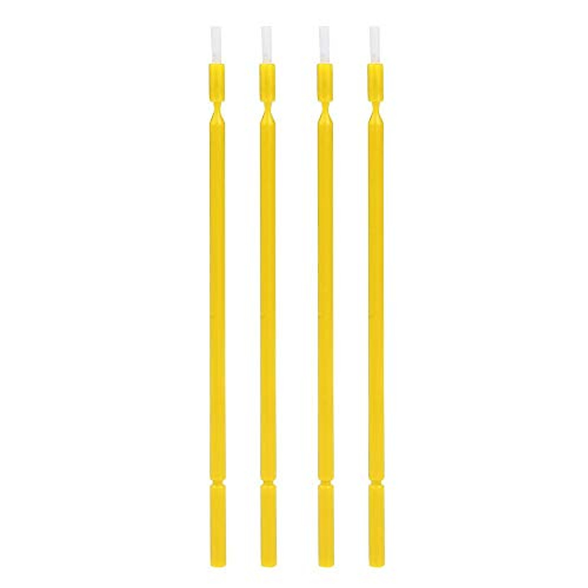 Garosa 100Pcs Interdental Brush 4 Colors Dental Disposable Micro Applicator Brush Sticks Oral Dental Hygiene Tooth Cleaning Tool Disposable Applicators(Yellow)