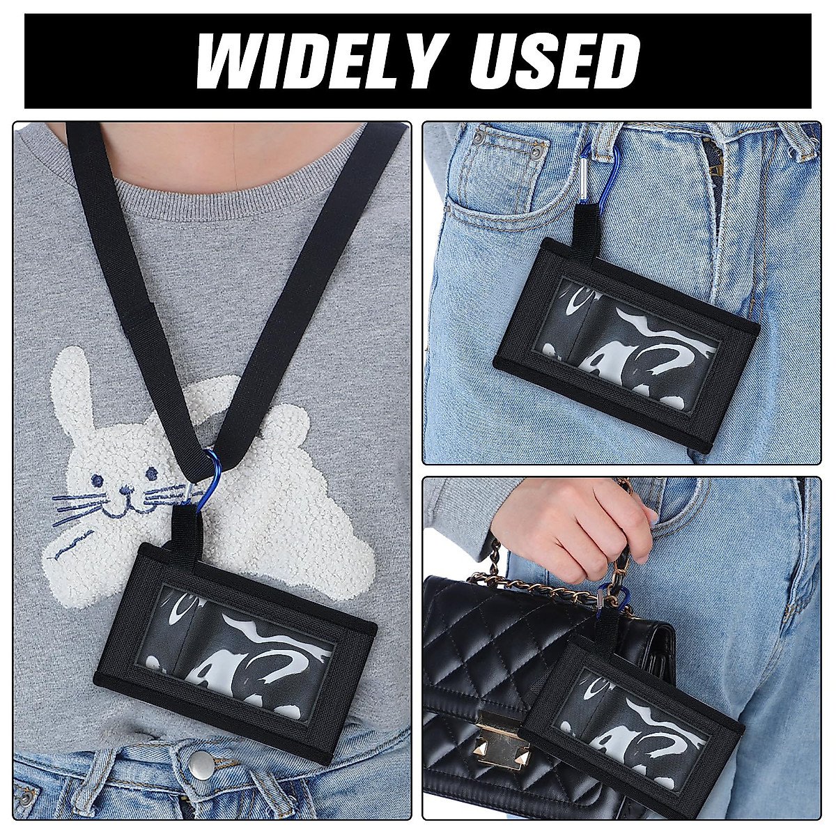 Kosiz 2 Pack Blood Glucose Meter Case with Lanyard Compatible with Dexcom G7 Glucose Monitor Pouch with Viewing Window for Diabetic Accessories Supplies (Black)